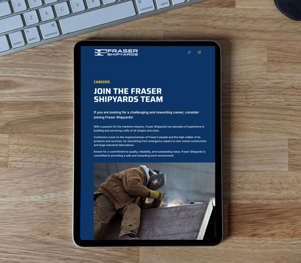 Fraser Shipyards: Walker Media's Website Design Project